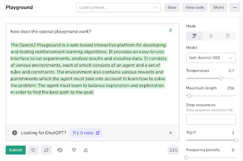 OpenAI Playground and tips for a smooth integration into workflow ...